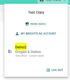 How Do I Switch Between Clients in Brightflag? – VENDOR Support